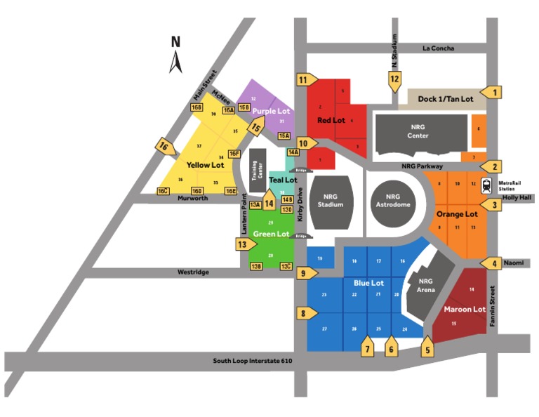 NRG Park Map - Parking Gates | PDF