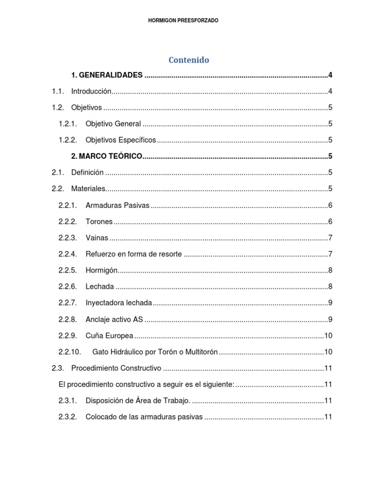 Procedimiento de Vigas Postensadas | PDF | Hormigón | Materiales de ...