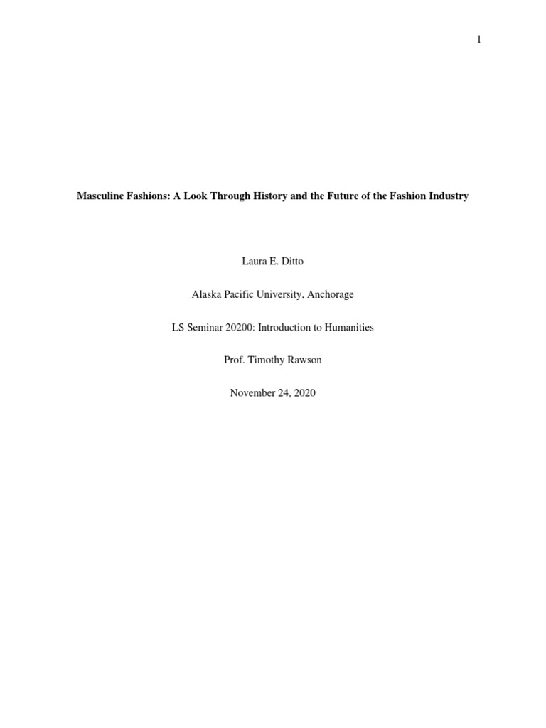 Masculinity Through Historical Fashion | PDF | Fashion | Clothing