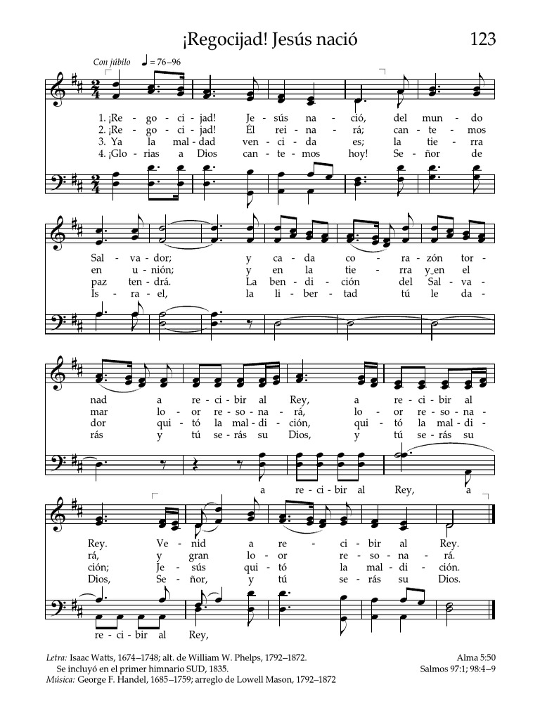 Regocijad Jesús Nació | PDF