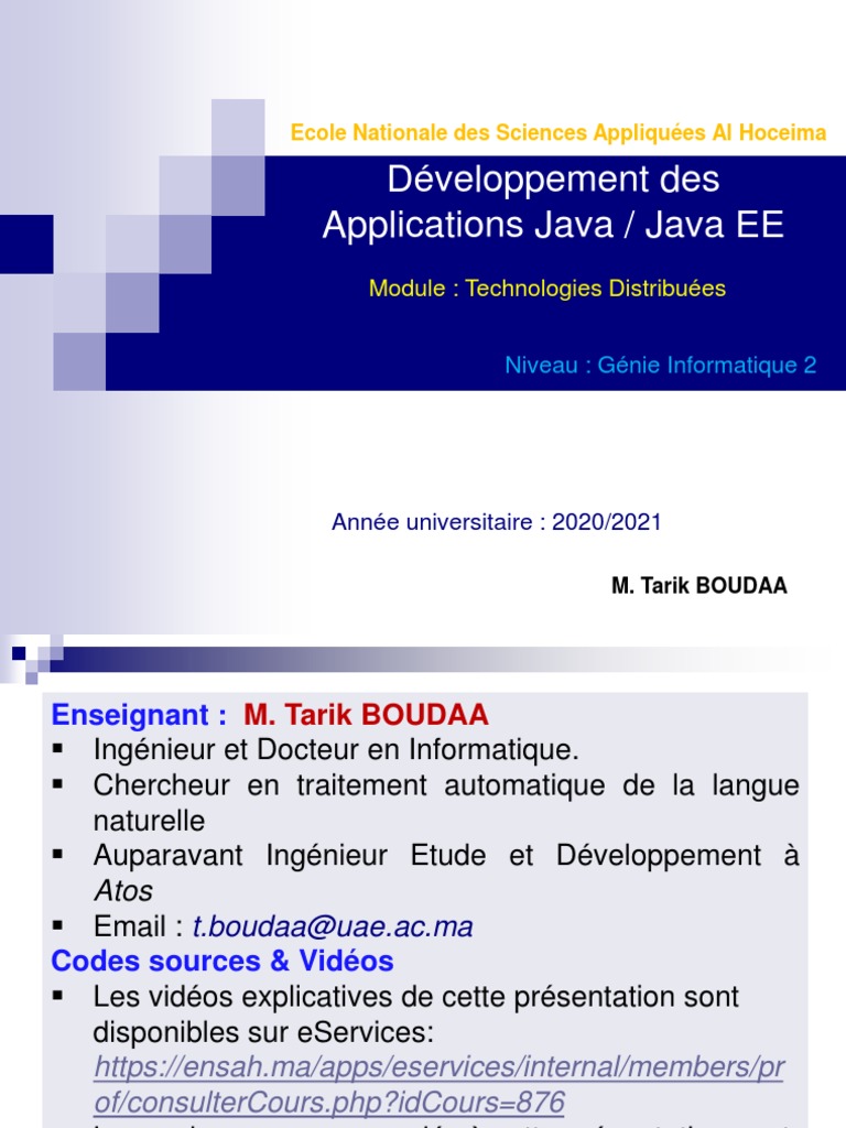 Cours JavaJEE - Version Finale | PDF | Cookie (informatique) | Protocole de transfert hypertexte