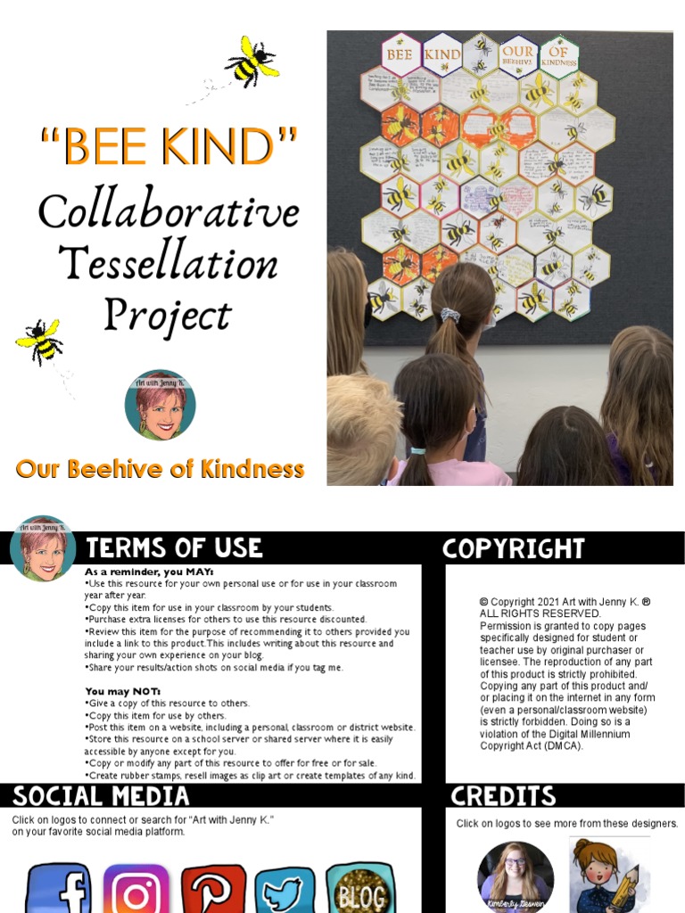 Collaborative Tessellation Project "Bee Kind" | PDF | Copyright | Websites