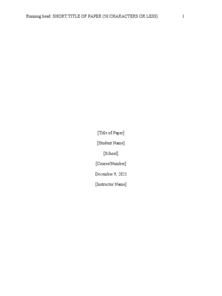 APA Paper Format Guide | PDF | General Fiction