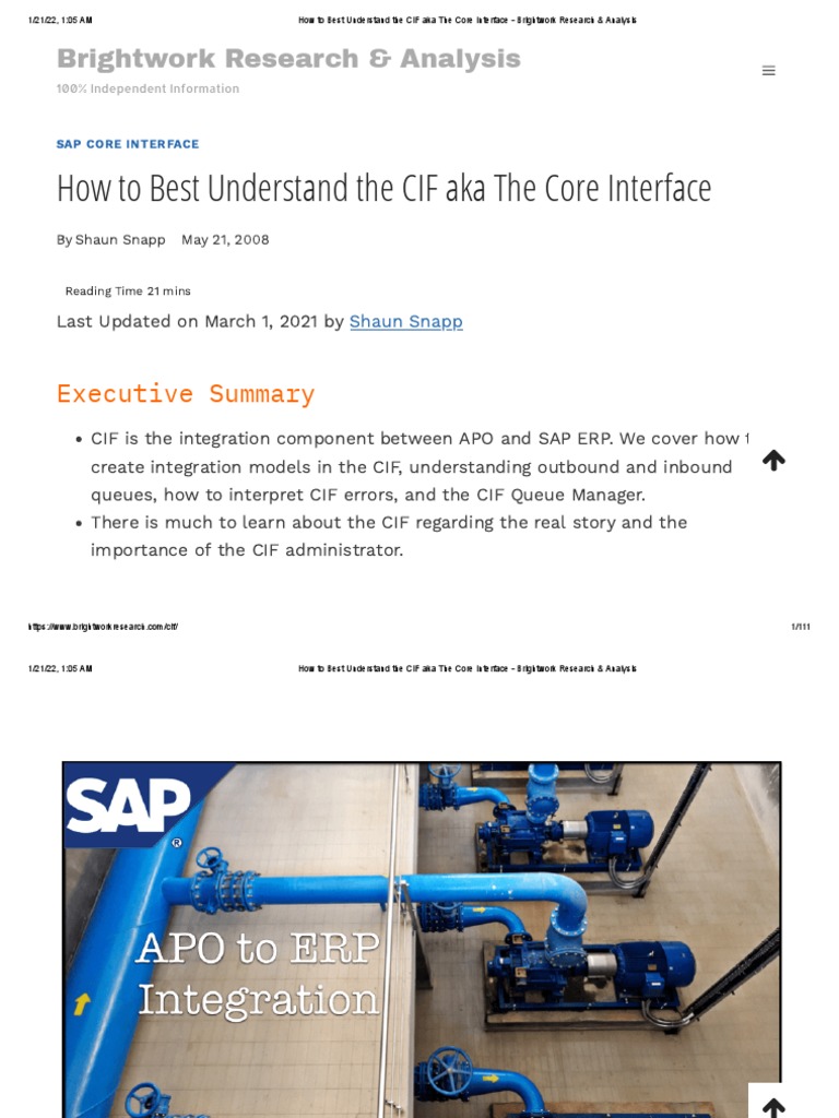 How To Best Understand The CIF Aka The Core Interface - Brightwork ...
