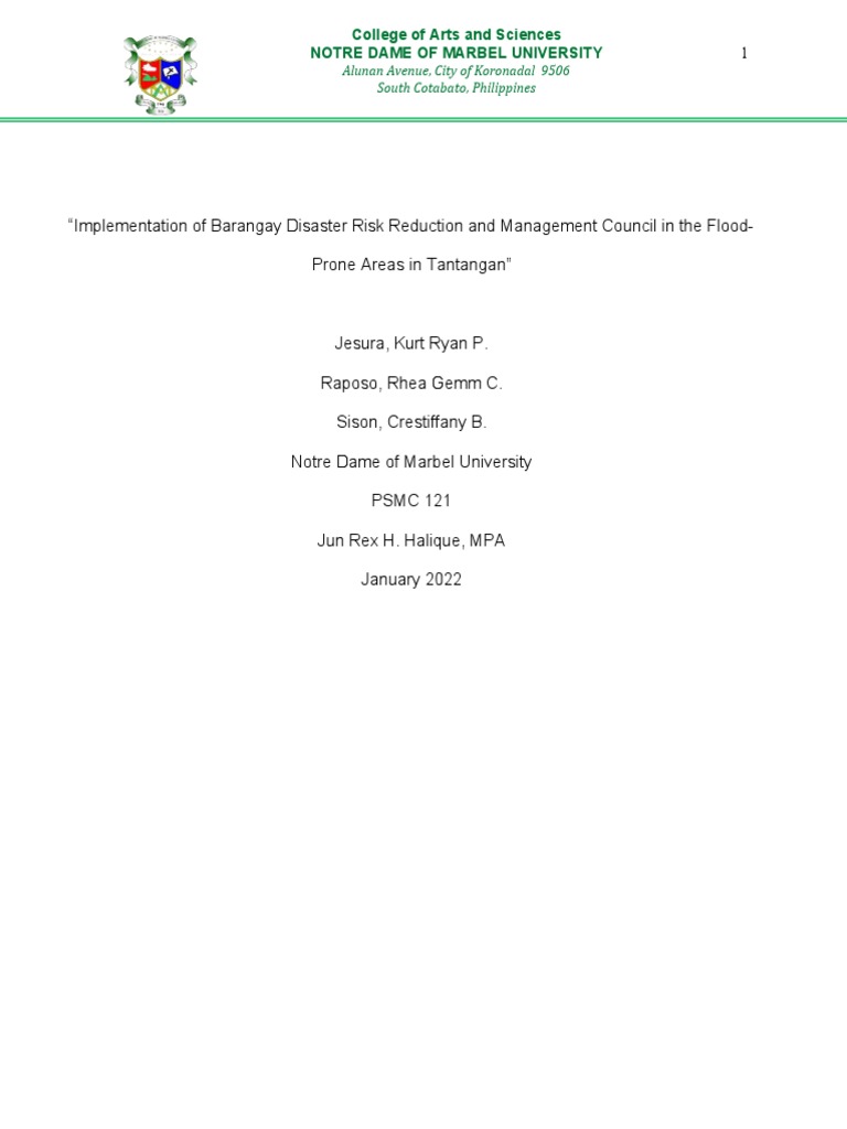 Implementation-of-Barangay-Disaster-Risk-Reduction-and-Management ... Implementation-of-Barangay-Disaster-Risk-Reduction-and-Management ...