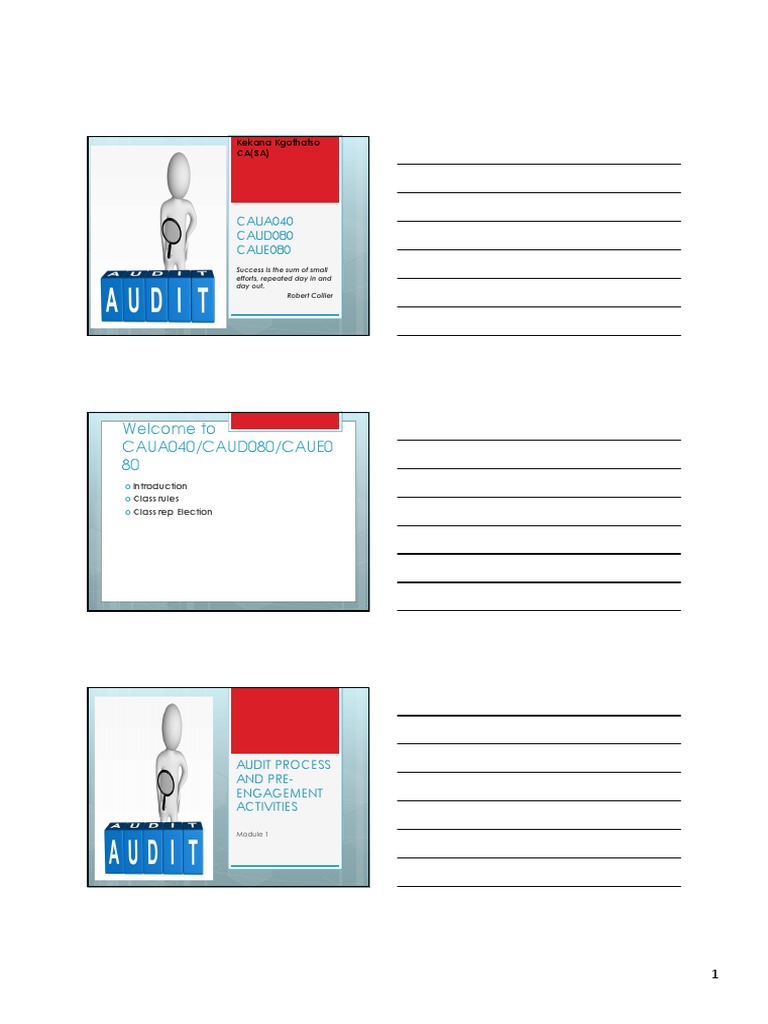 Module 1 Audit Process and Pre Engagementactivities | PDF | Audit ...