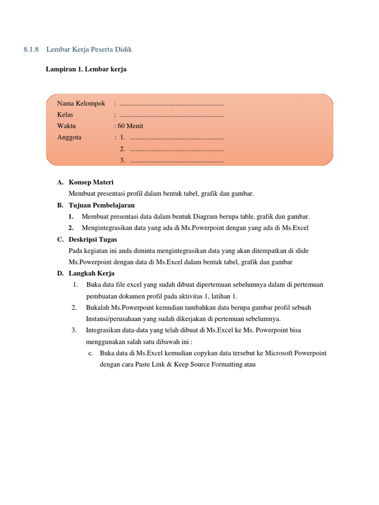 Integrasi Excel ke PowerPoint untuk Presentasi | PDF