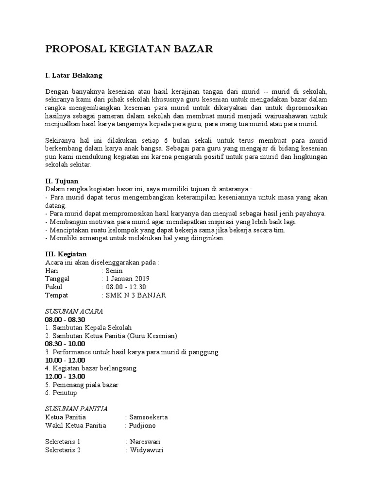 Contoh Proposal Semi Formal | PDF