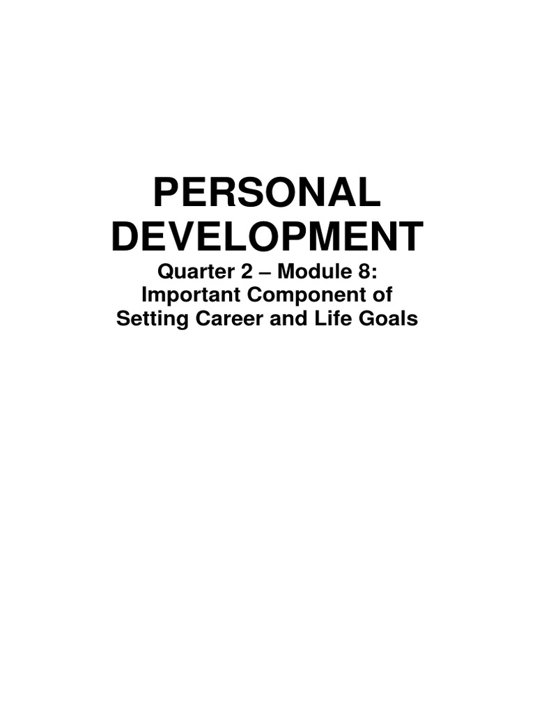 Perdev12 Q2 M8 | PDF | Career & Growth | Self-Improvement