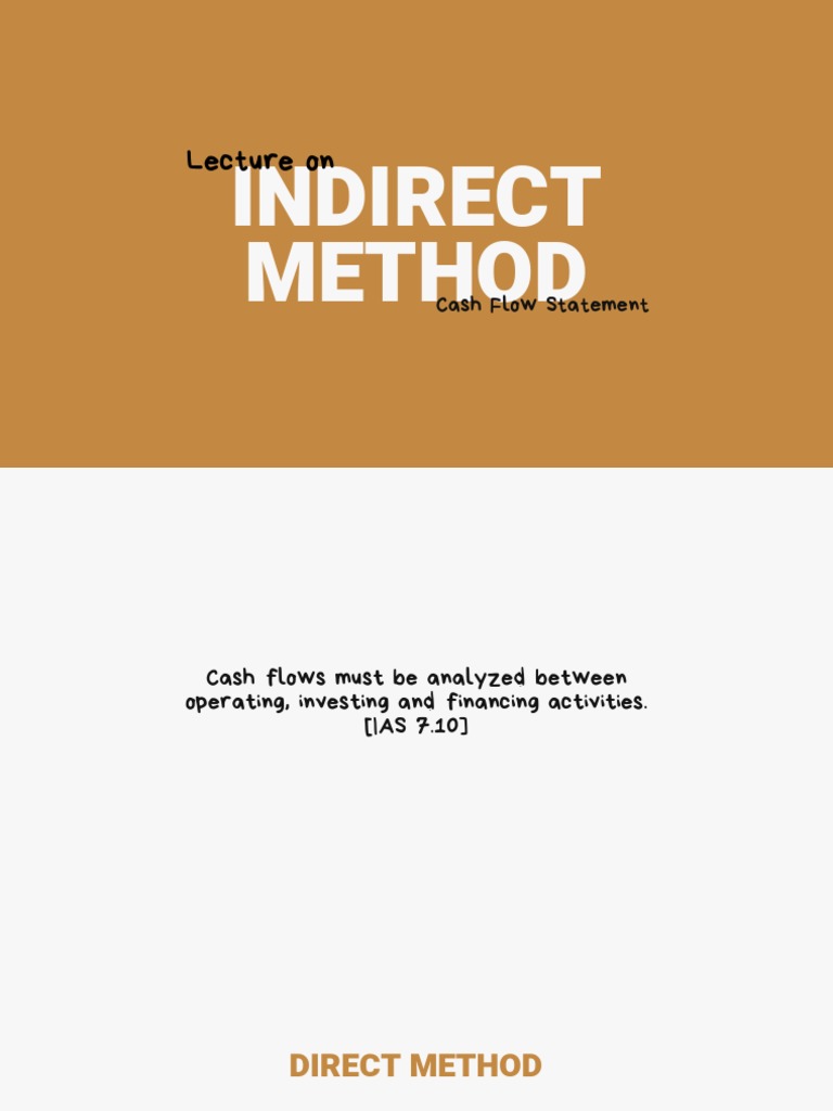 1-7 Statement of Cash Flow - Indirect Method | PDF | Deferral | Accrual