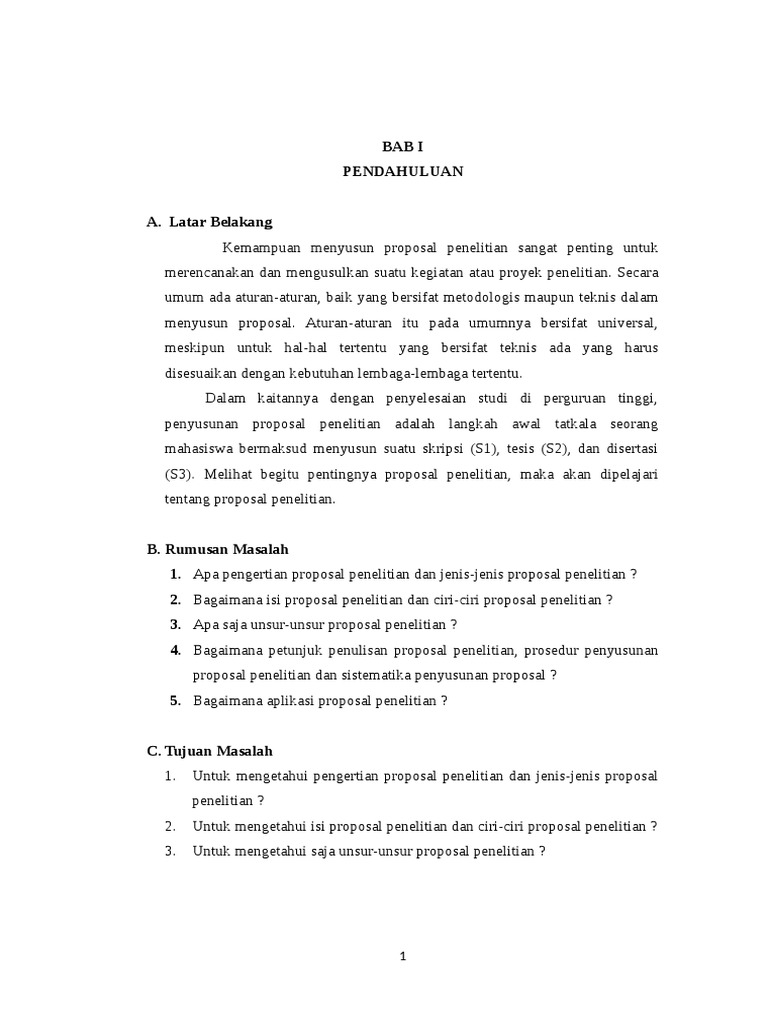 Makalah Proposal Skripsi | PDF