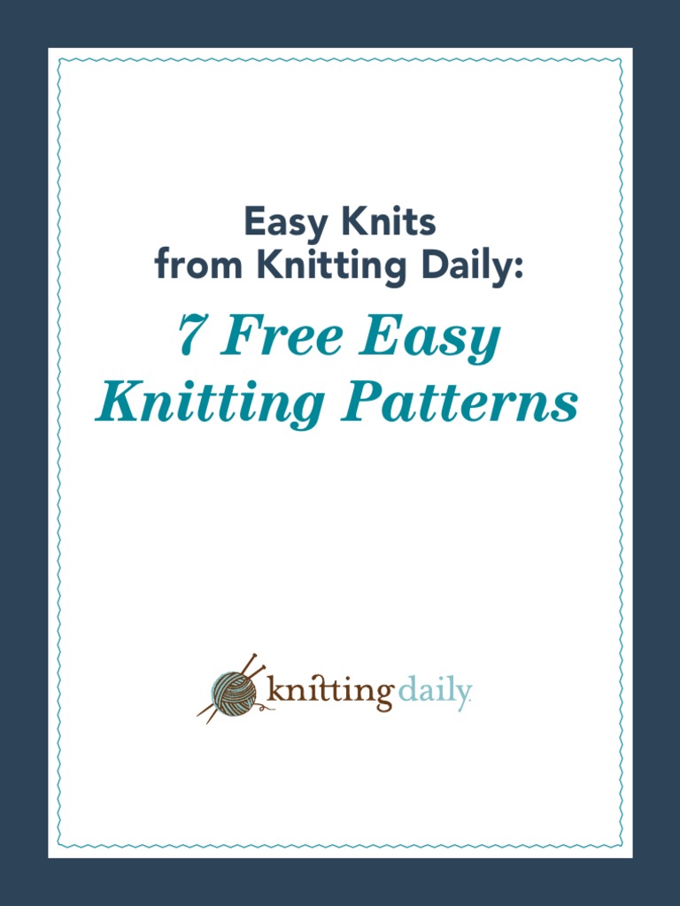 Easy Knitting Patterns | PDF | Knitting | Gauge (Knitting)