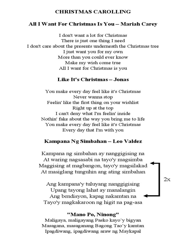 Christmas Lyrics | PDF