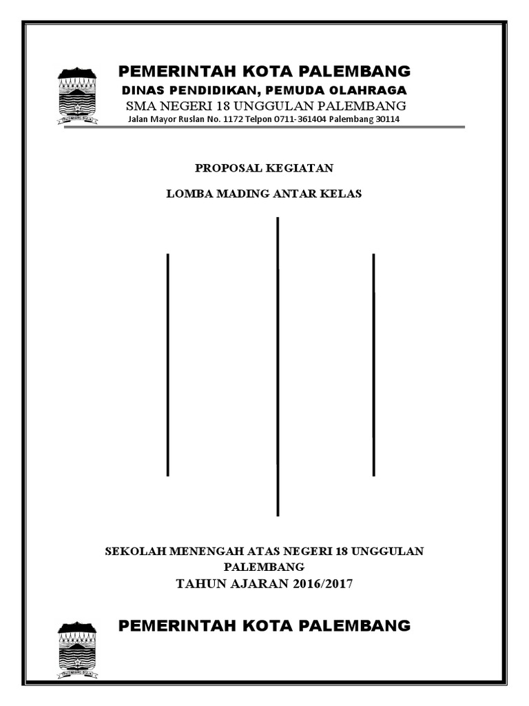 Proposal Lomba Mading SMAN 18 Palembang | PDF