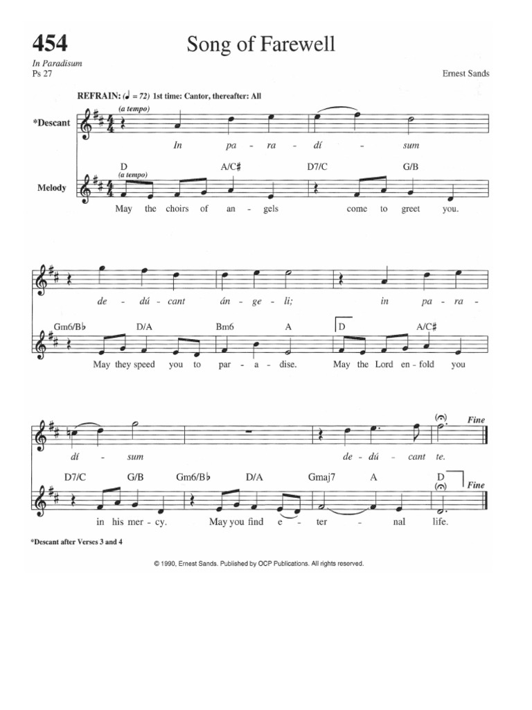 Song of Farewell | PDF