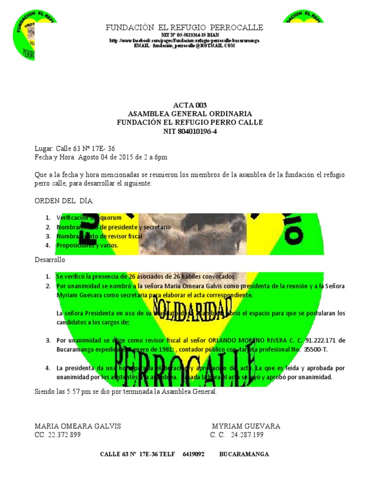 Acta Refugio | PDF | Política | Hogar, jardinería y bricolaje