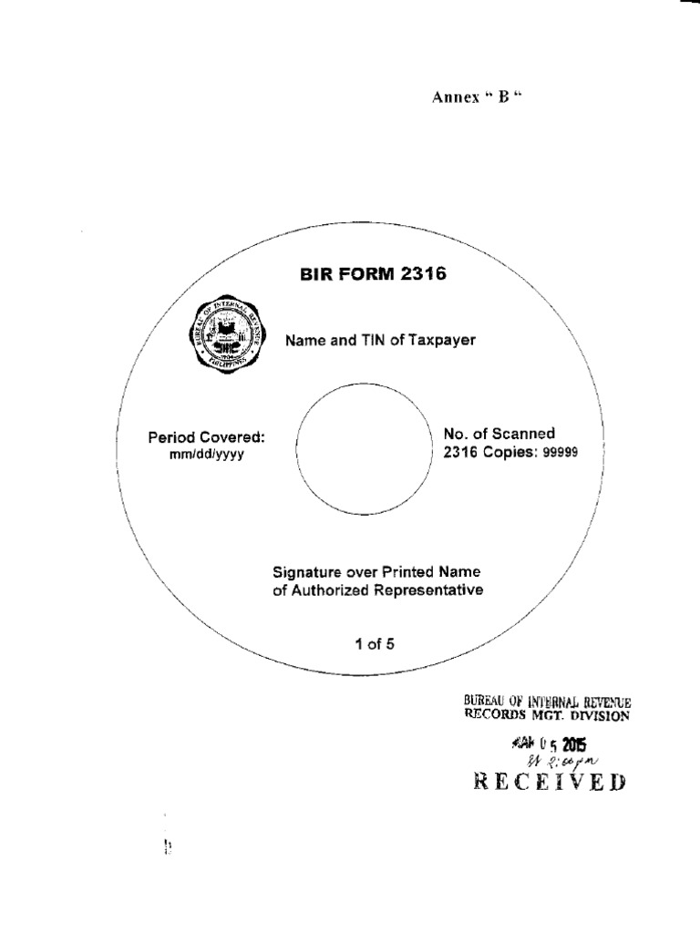 CD Cover 2316 RR 2-2015 Annex B | PDF