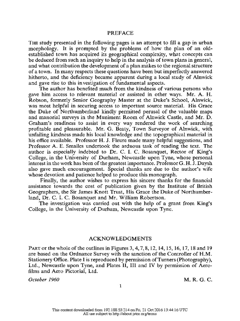Alnwick, Northumbeland A Study in Town - Plan Analysis - Conzen - 1960 ...