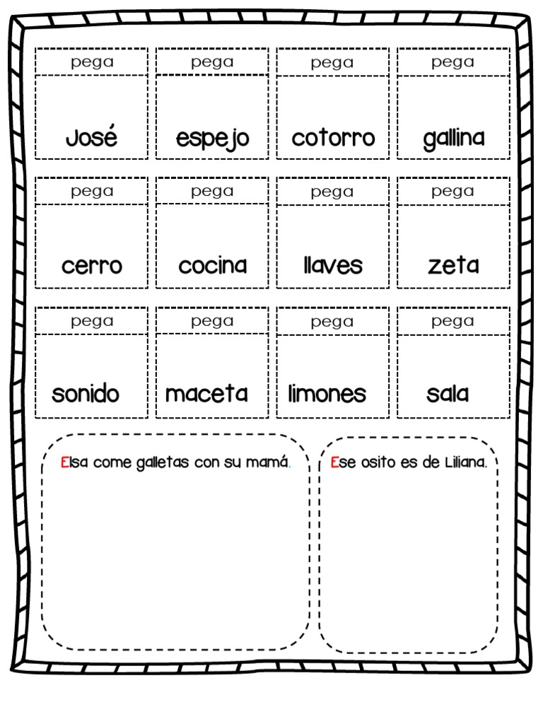 Lee, Recorta y Pega Repaso Enero | PDF
