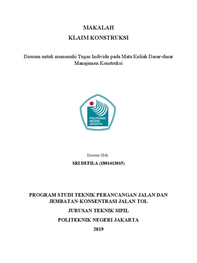 Klaim Konstruksi: Jenis dan Penanganan | PDF