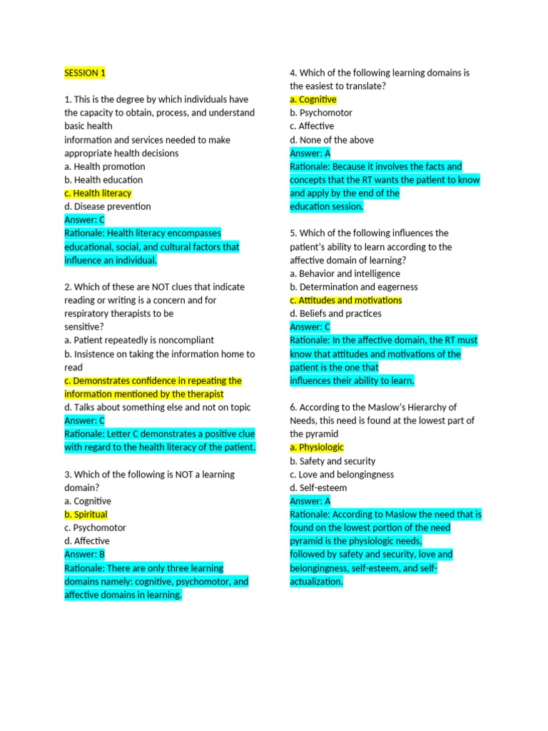 Session 1 5 and 7 8 Health Education PDF | PDF | Learning | Classical Conditioning