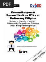 Kom Pan 11 - Q2 - Modyul 1 - Aralin 1 4 Komunikasyon - Q2 - Modyul DMNHS | PDF