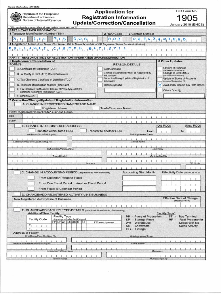 Tax Registration Update Guide | PDF