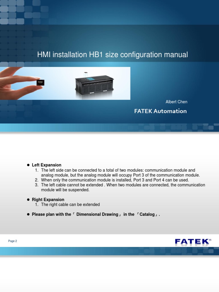 Hmi Installation Hb1 Size Configuration Manual En Pdf Computing