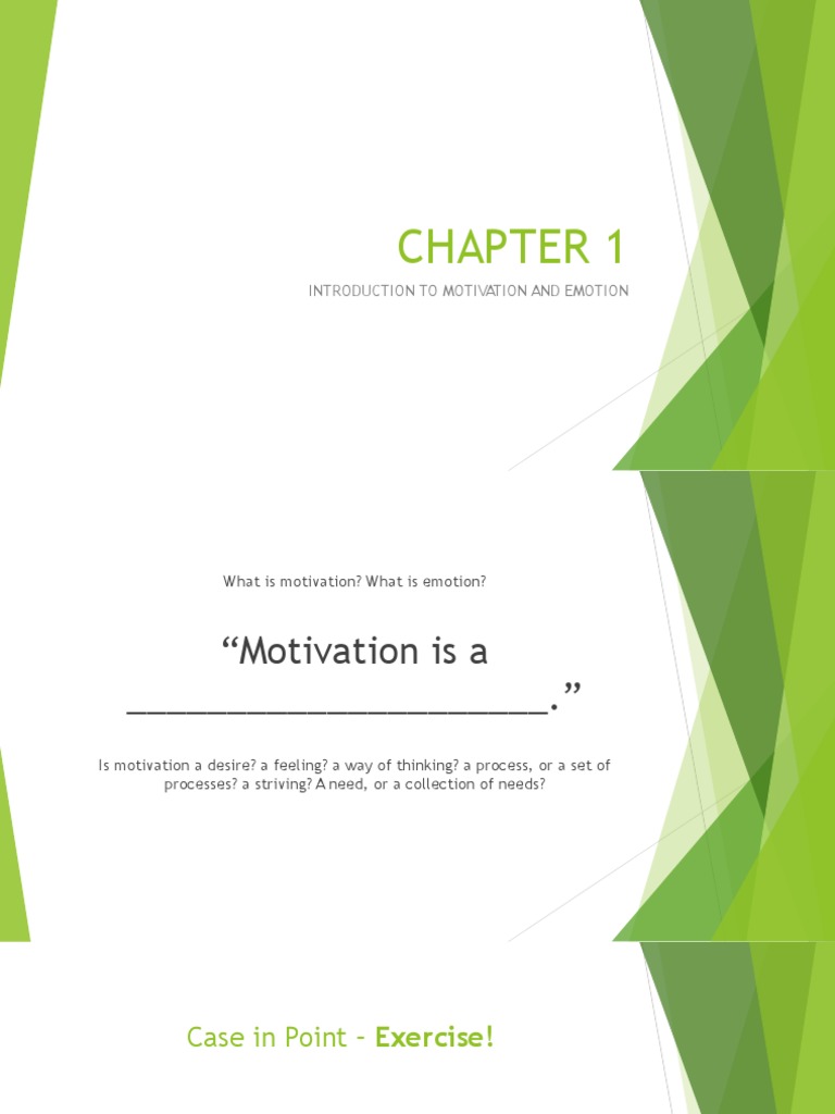 Introduction to Motivation and Emotion | PDF | Emotions | Motivational