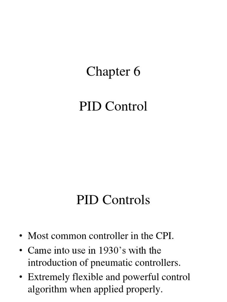 Chapter 6 Pid Control Pdf Control Theory Mathematics