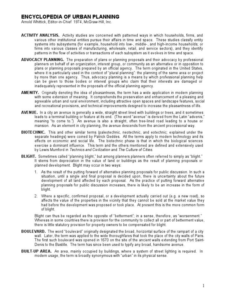 Urban Planning Glossary | PDF | Ecology | Ecosystem