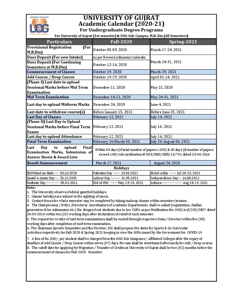 Academic Calendar 2020 21 1st Semester | PDF | Academic Term | Academia
