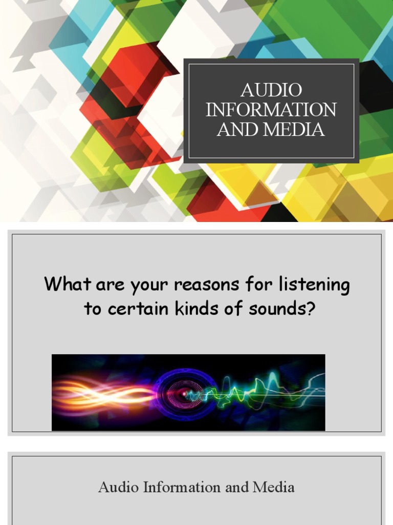 Audio Information and Media: An Exploration of Sound Formats, Functions ...
