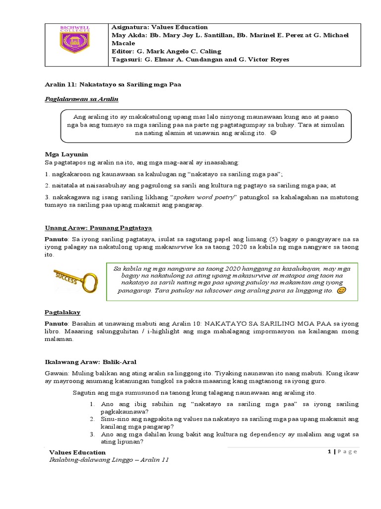 Aralin 11 Module | PDF