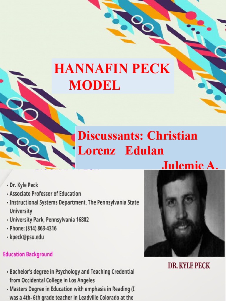 Final PPT in Peck and Hannafin Model | PDF | Educational Technology ...