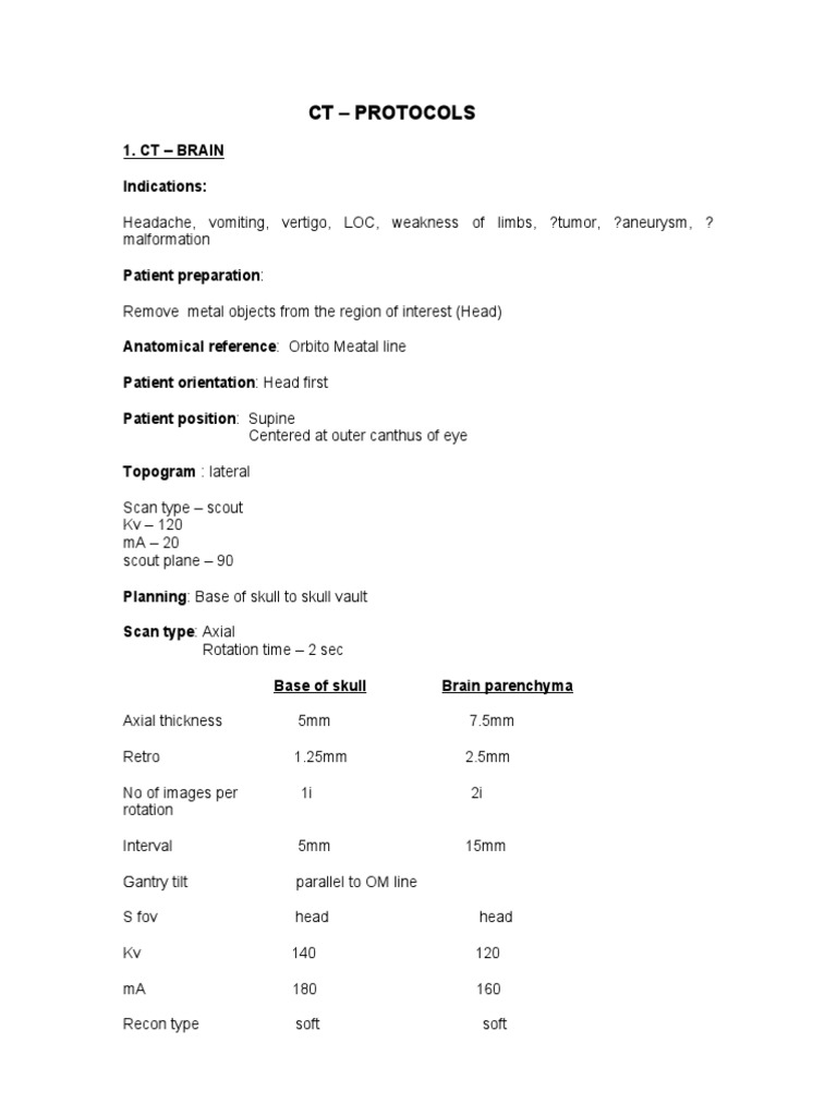 Ct Protocols Pdf Ct Scan Elbow