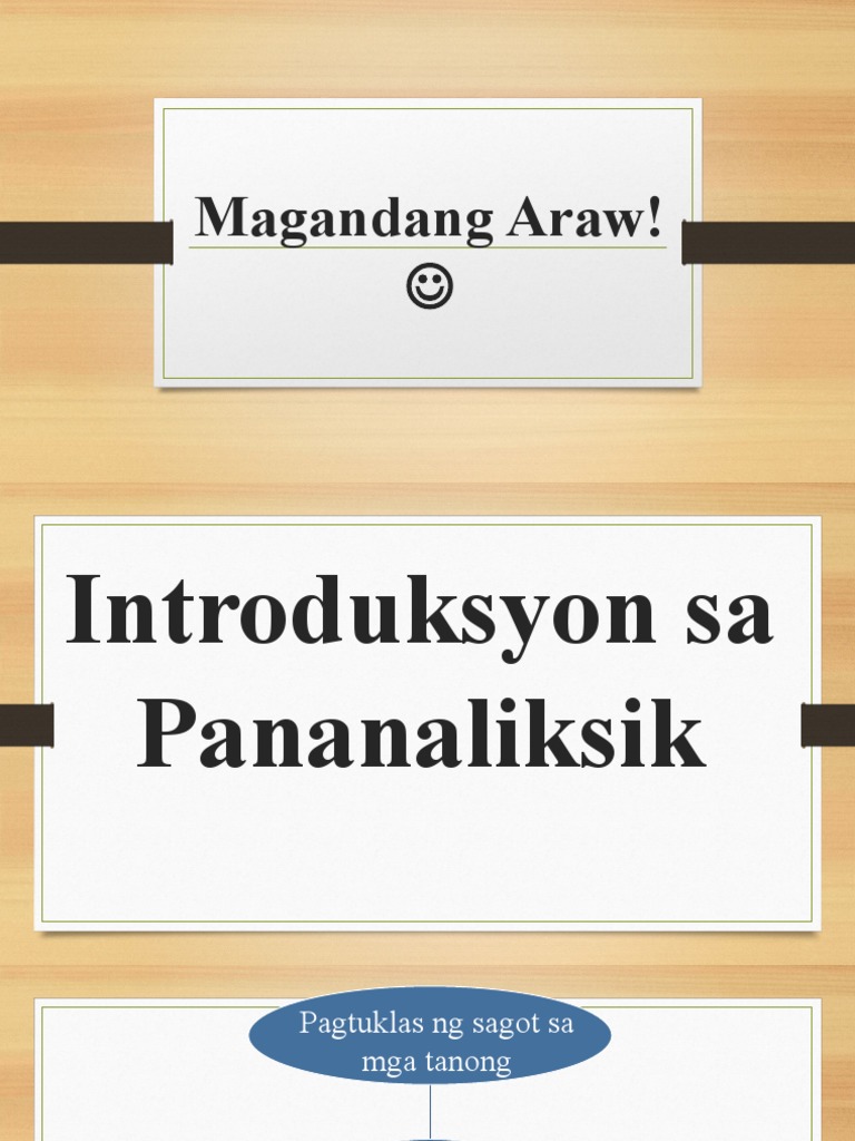 Fil1 Aralin 7 Introduksyon Sa Pananaliksik | PDF