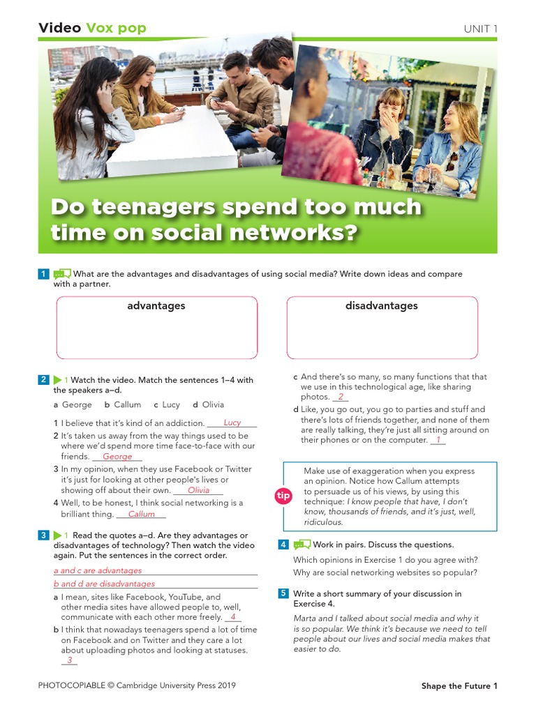 Do Teenagers Spend Too Much Time On Social Networks?: Vox Pop ...