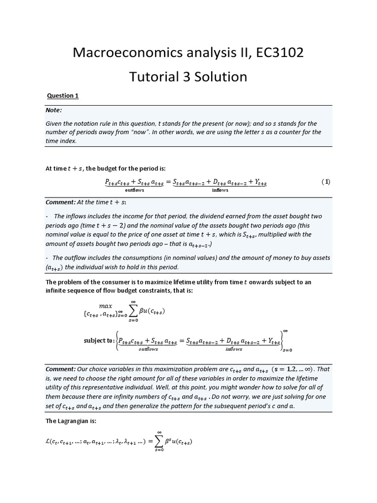 Tutorial 3 Sol Sem21920 | PDF | Dividend | Stocks