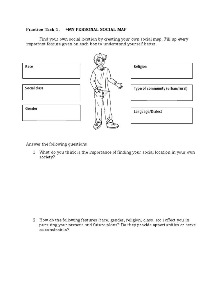 Practice Task 1. #My Personal Social Map | PDF