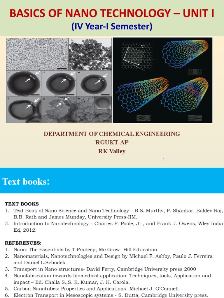 Nano Technology - Unit I | PDF | Nanotechnology | Nanowire
