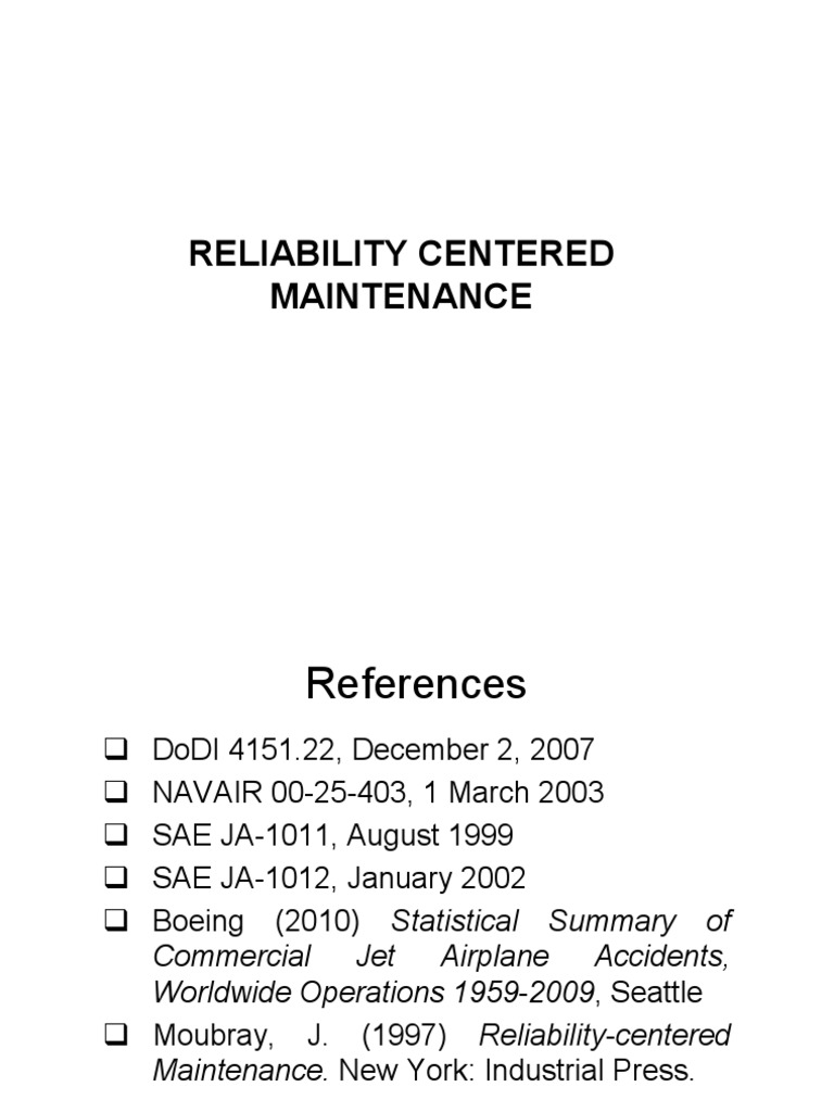 Reliability Centered Maintenance | PDF | Reliability Engineering | Systems Engineering
