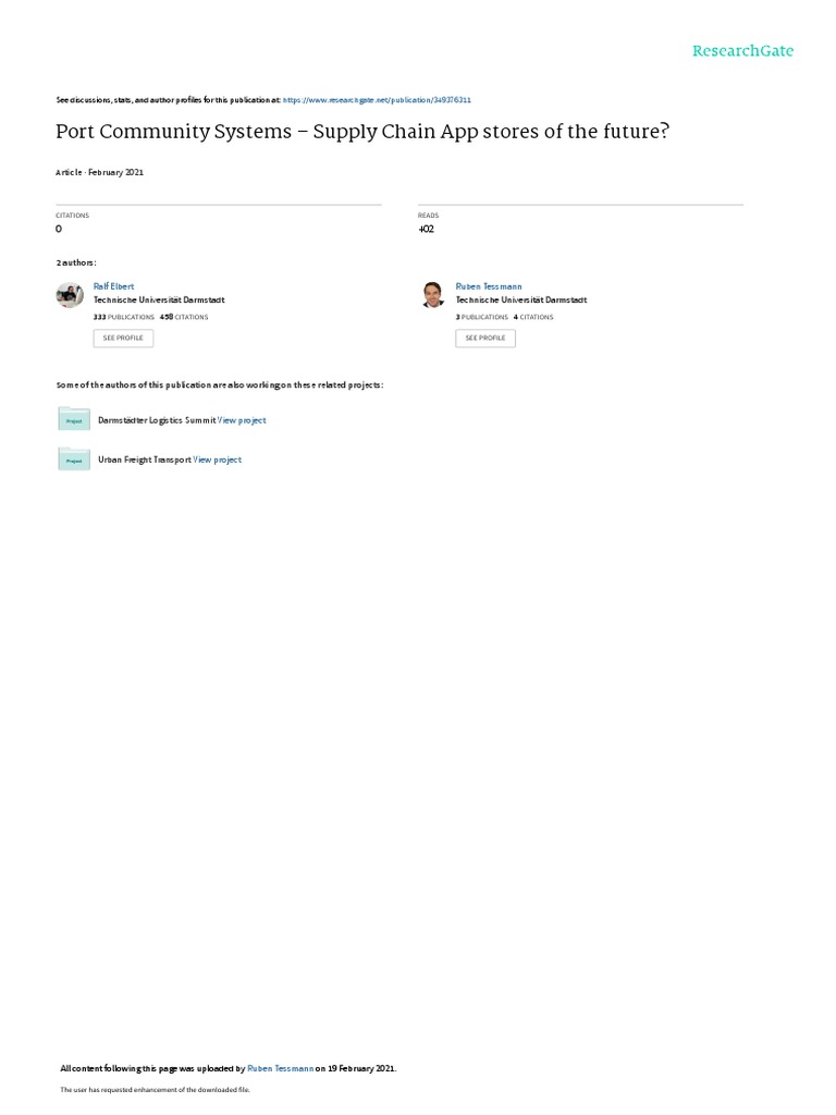 Comparison of Recent Trends of International Port Community System ...