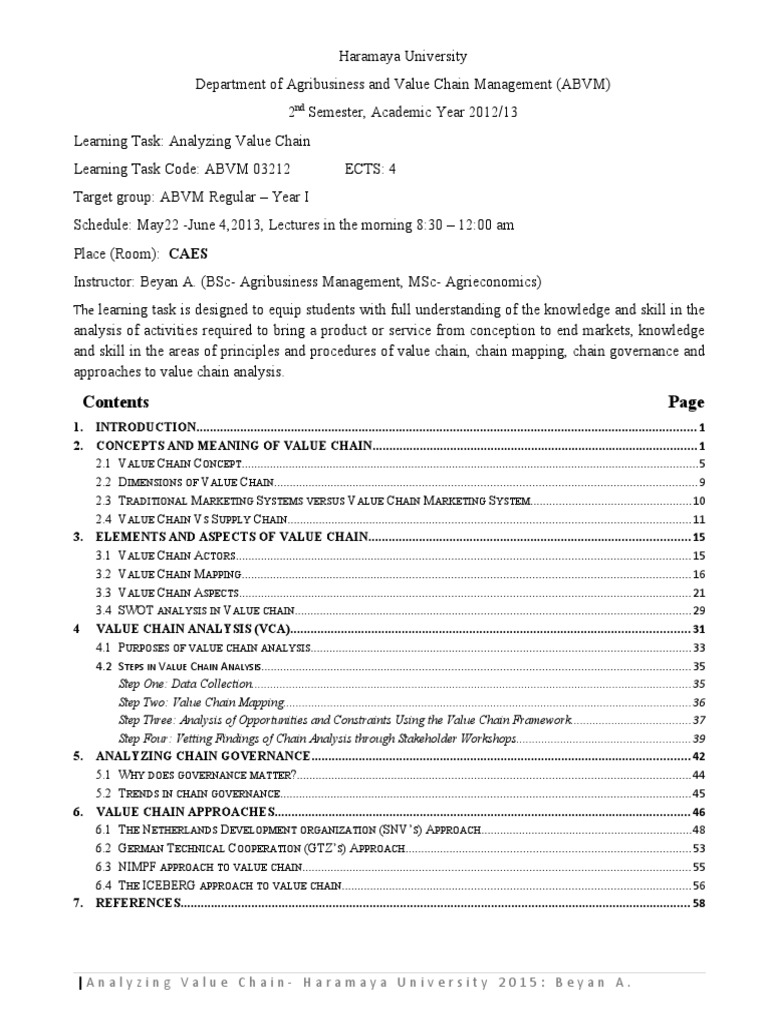 Understanding Value Chain Analysis | PDF | Value Chain | Supply Chain