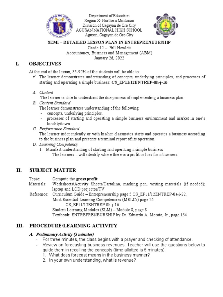 Analyzing Gross Profit: A Lesson on Calculating Revenues, Costs of ...