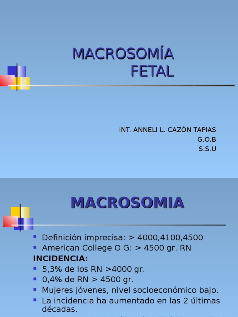 Macrosomía Fetal: Diagnóstico y Manejo | PDF | Parto | El embarazo