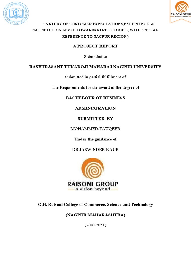 A Study of Customer Expectations | PDF | Food Industry | Foods