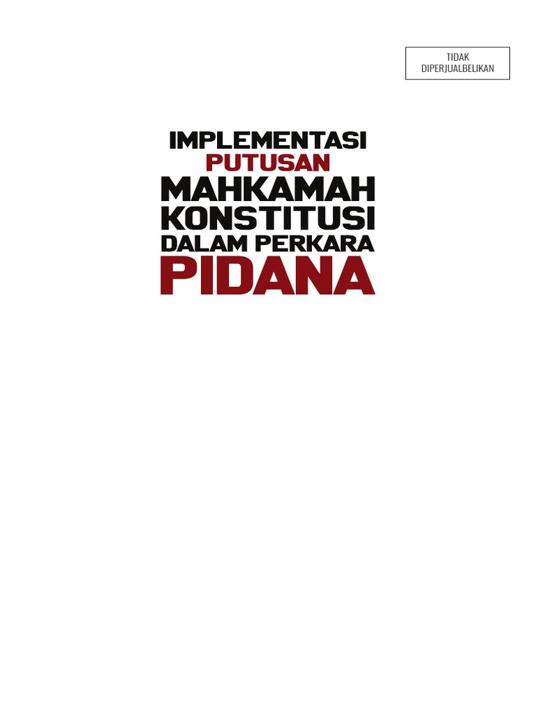 Implementasi Putusan MK | PDF