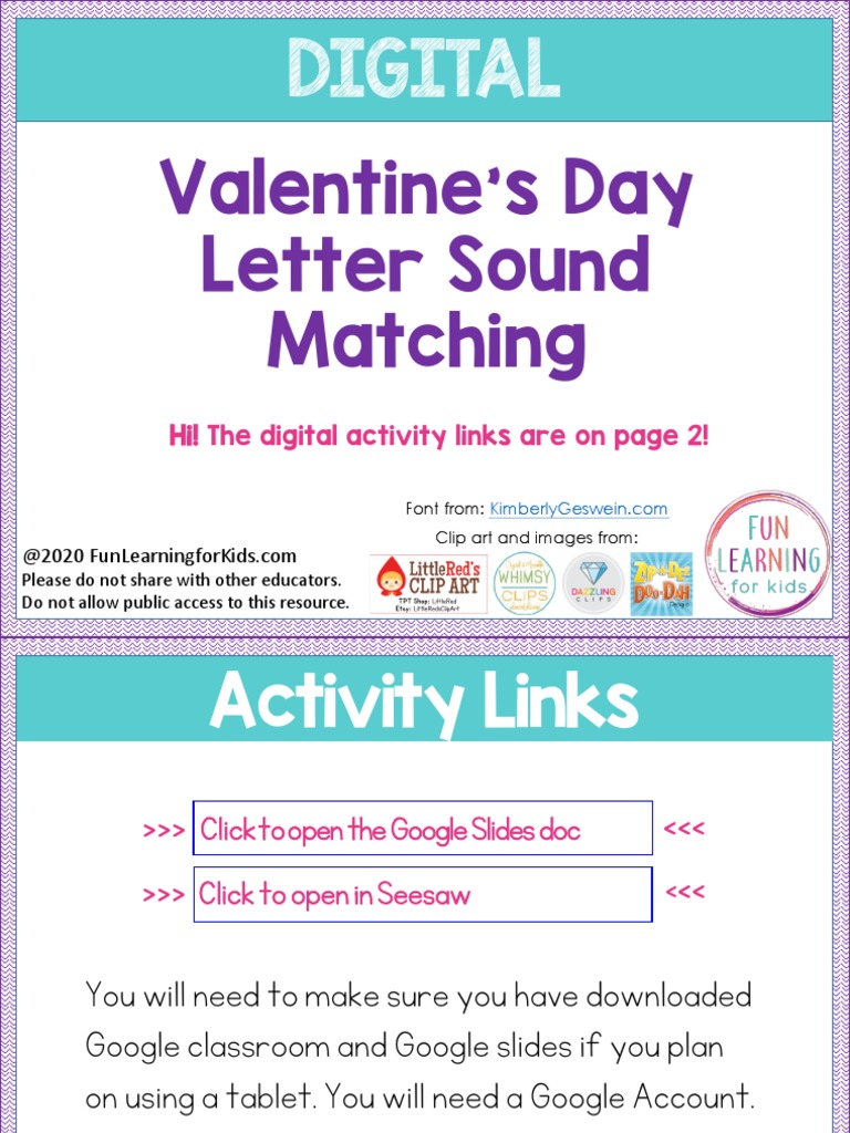 Valentine's Day Letter Sounds Mats | PDF | Computing | Digital Technology