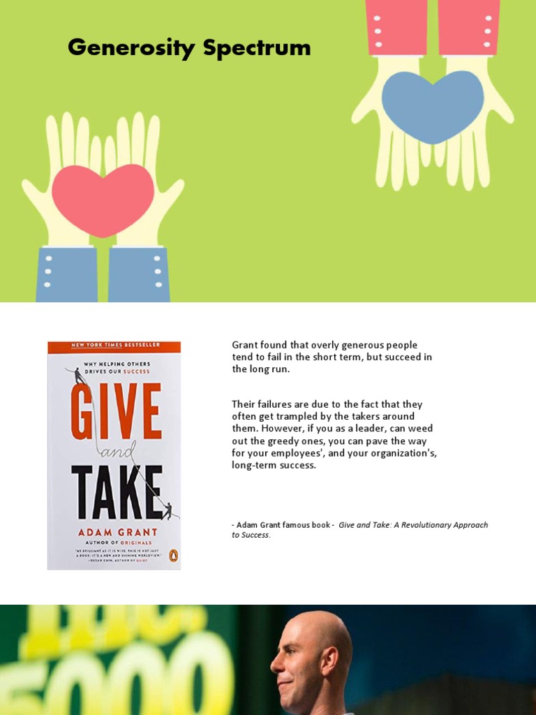 Generosity Spectrum Adam Grant | PDF | Generosity | Motivation